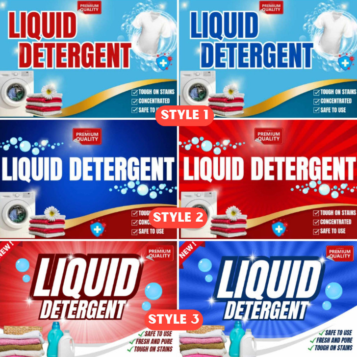 10 PCS LIQUID DETERGENT STICKER LABEL (GENERIC) | Shopee Philippines