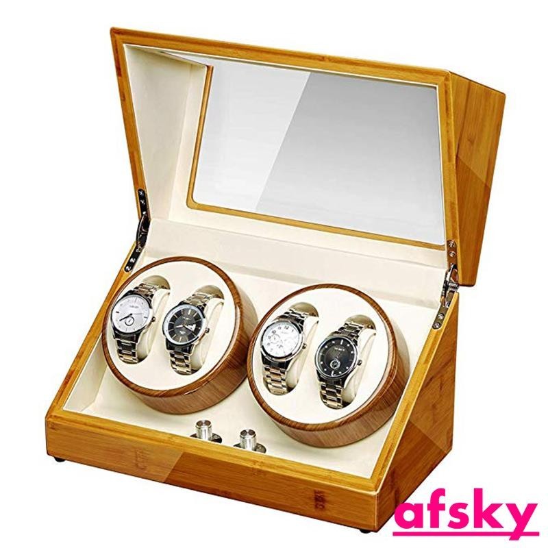 2024 Sepano Bamboo Wood Automatic Watch Winder with Quiet Motors ...