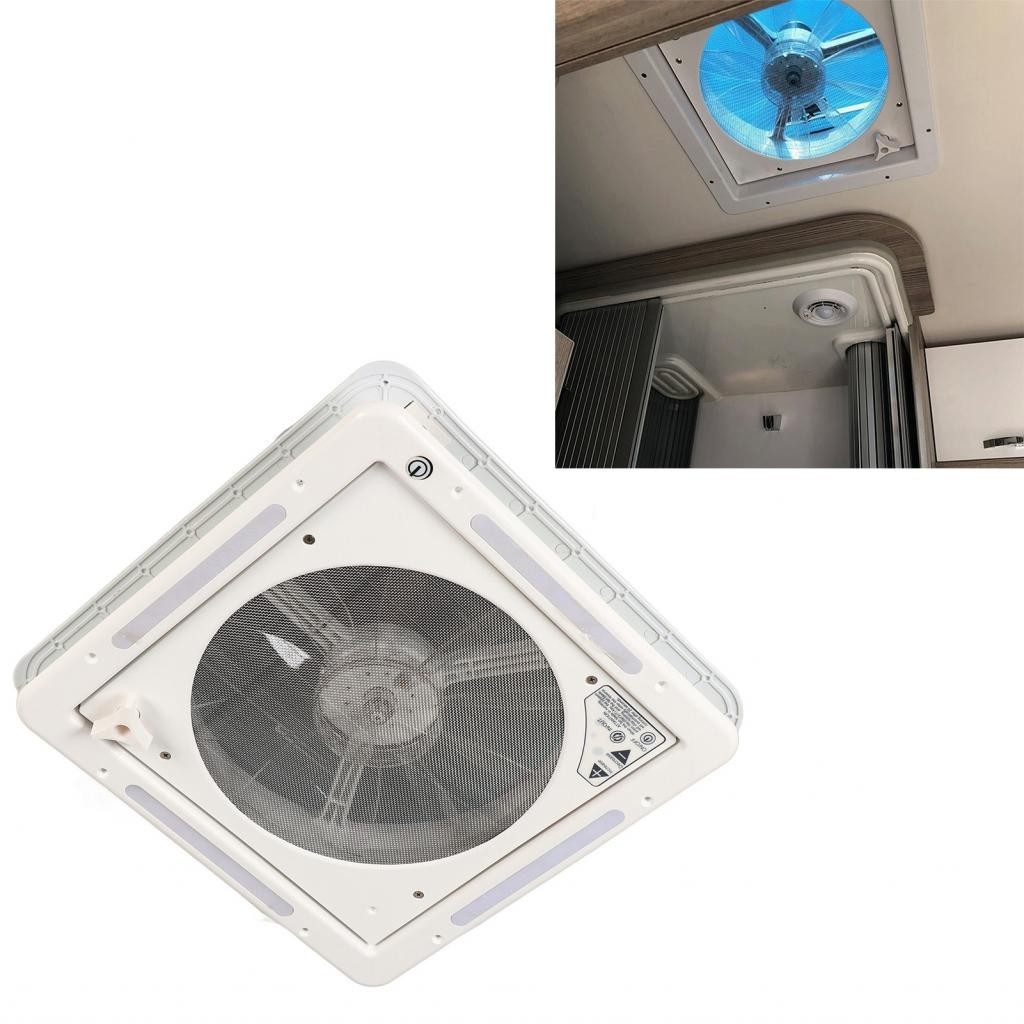 Phoenixshop Motorhome Ceiling Vent Fan RV Roof Water Resistant Low ...