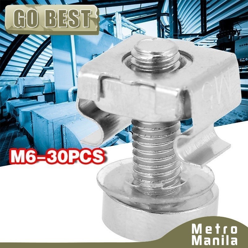 30pcs M6 Rack Cage Nuts Screws 6x16 For Rack Mount Server Cabinet Clamp ...