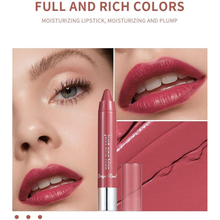 12 Color Hydrating Crayon Lipstick, Shiny Long Wear Lip Crayon, Pigment ...