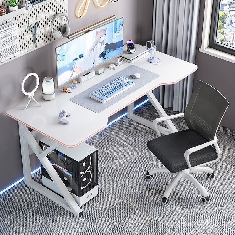 Simple E-Sports Desk Computer Desk Desktop Home Office Desk and Chair ...