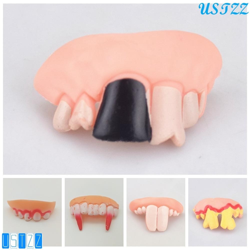 USTZZ Funny Dentures, Denture Gags 10 Style Fake Denture Teeth ...
