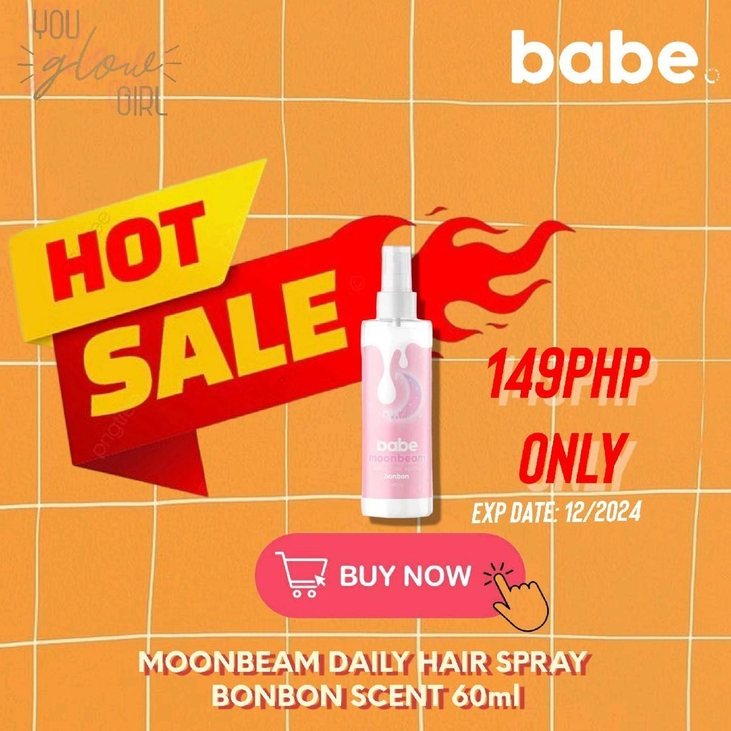 Babe Moonbeam BONBON daily hairspray 60ml Heat/UV protectant spray hair ...