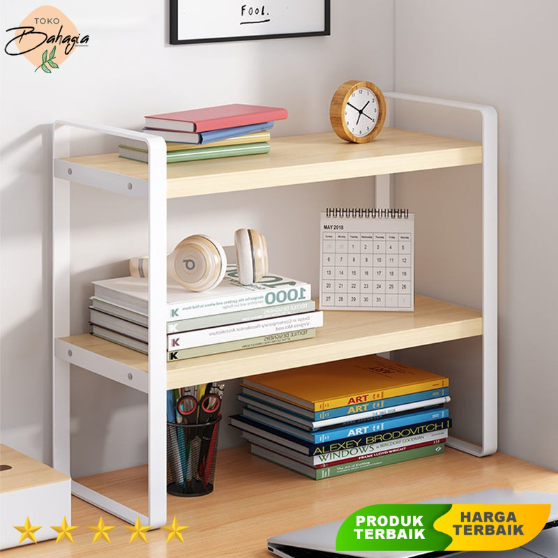 Minimalist DIY Bookshelf Table Bookshelf Organizer Double Layer Model 2 ...