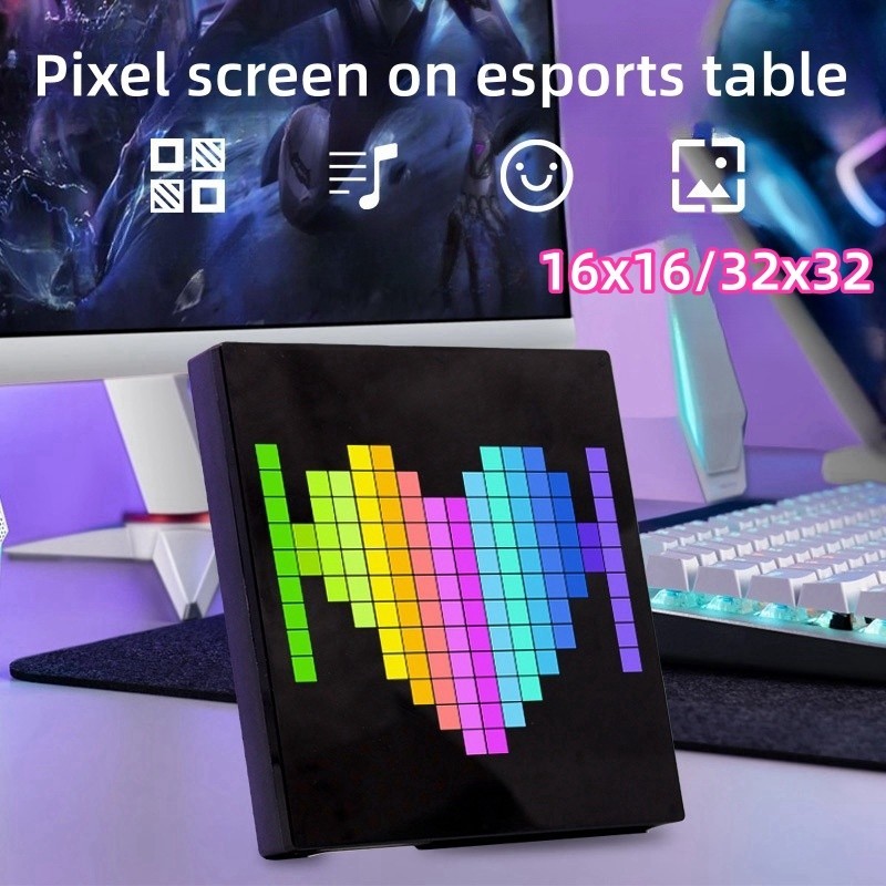 Smart LED Matrix Pixel Display RGB DIY Graffiti App Control Art Display Cool Animation Gaming ...