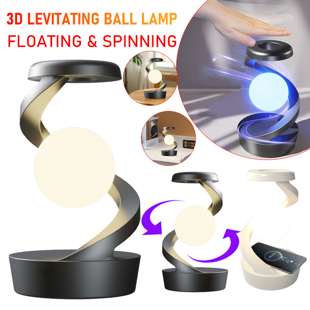 3D Levitating Ball Lamp 3D LED Lamp with Wireless Charging Floating ...