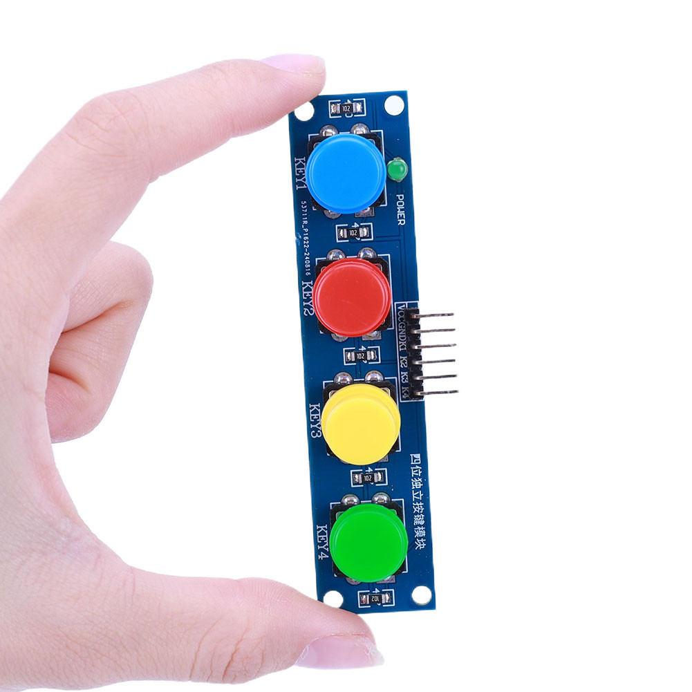 4 Buttons Keyboard Module with Hat & LED Indicator for Arduino Or Raspberry Pi S [Maricos.ph ...