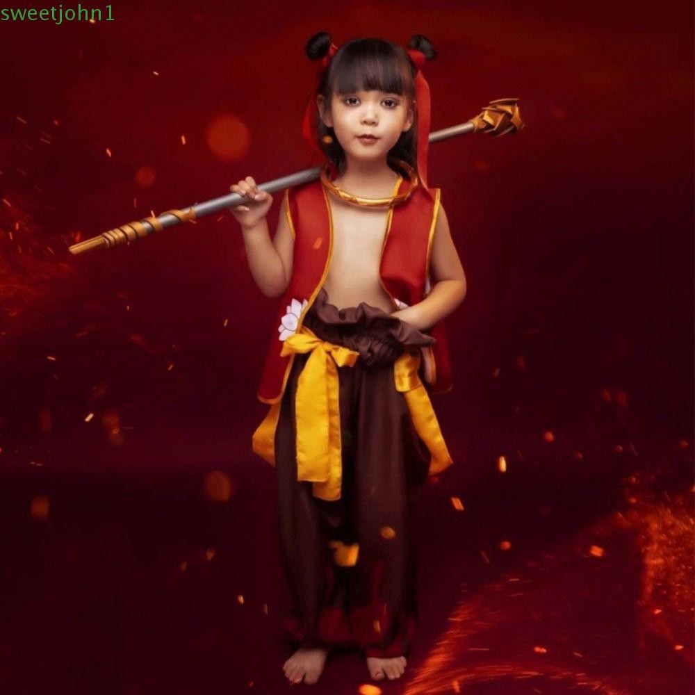 SWEETJOHN Nezha2 Cosplay Costume, Cartoon Funny Nezha Performance ...