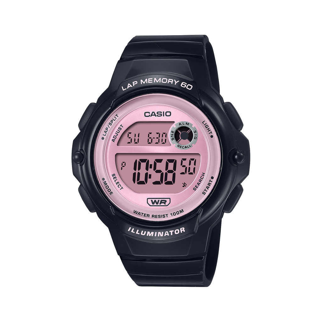Casio (LWS-1200H-1A2VDF) White Resin Strap 100 Meter Lap Memory Digital ...