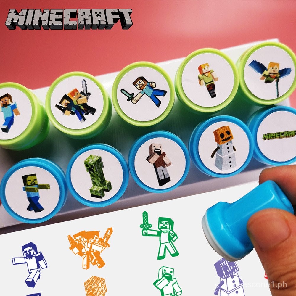 Minecraft Stamp Cute Children's Cartoon Stamp Minecraft Stamp Toy Anime ...