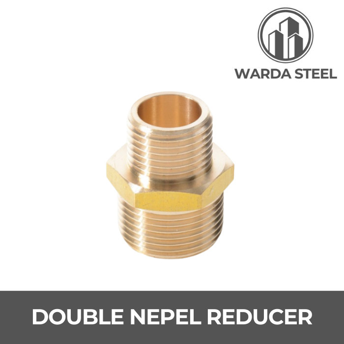Brass Double Nipple Reducer - Brass Double Nipple Nepple Nepel Drat ...