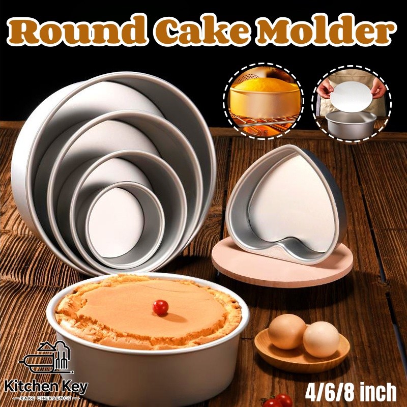 4/6/8 Inch Round Cake Molder Removable Bottom Kitchen Nonstick Anode ...