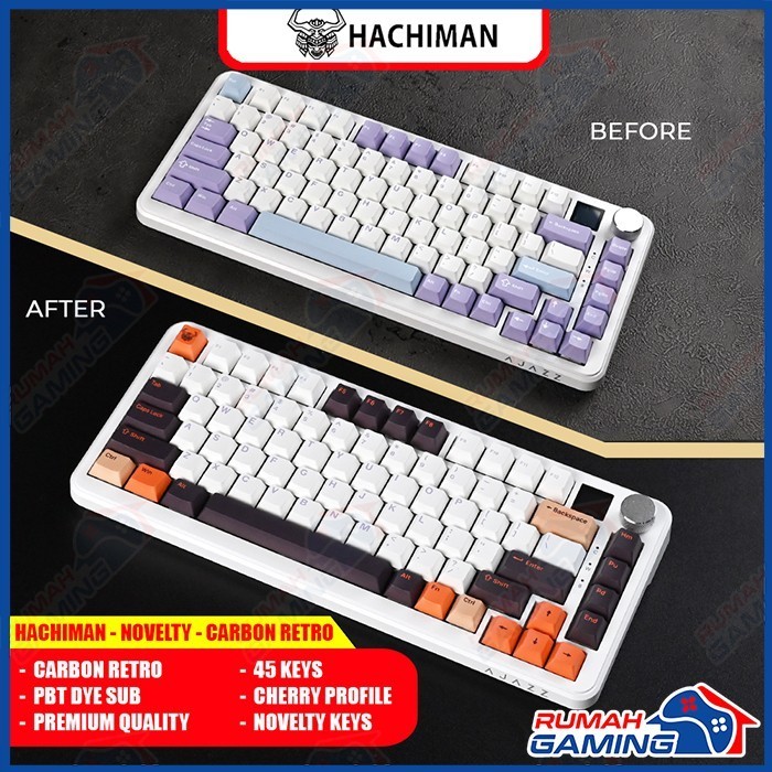 Hachiman - CARBON RETRO - NOVELTY KEYCAP - KEYCAPS - CHERRY - PBT DYE ...