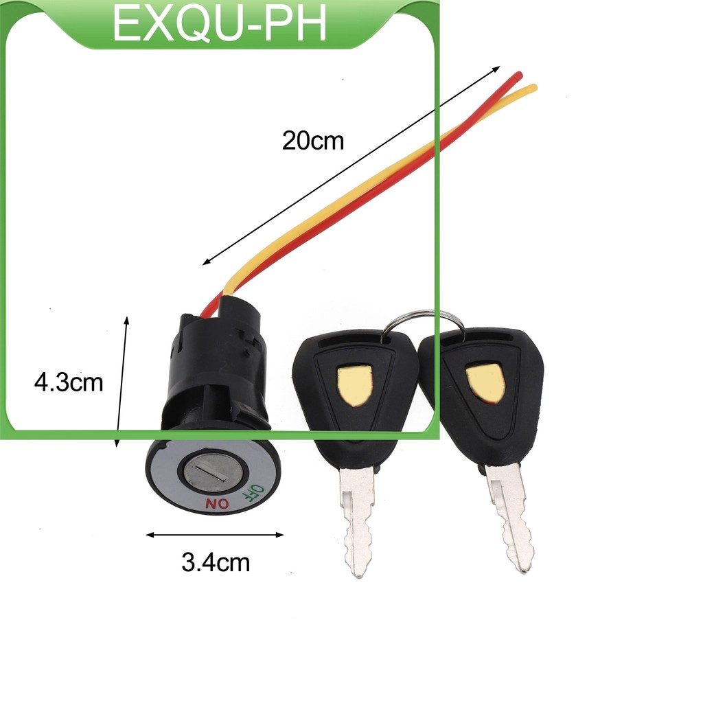 (EXQU-PH) Ignition Key ebike Switch 2 Wire Position For Electric ...
