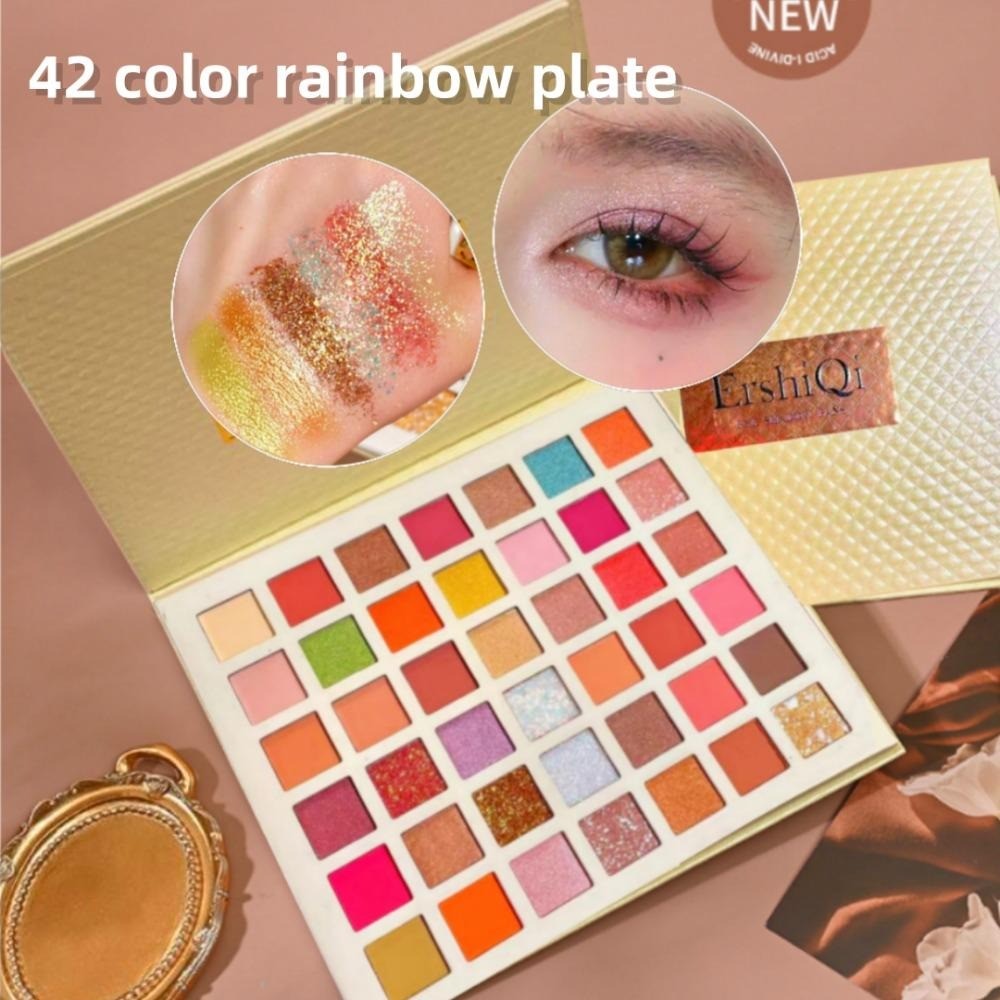 42 color rainbow eye shadow plate brown earth color Eyeshadow Palette ...