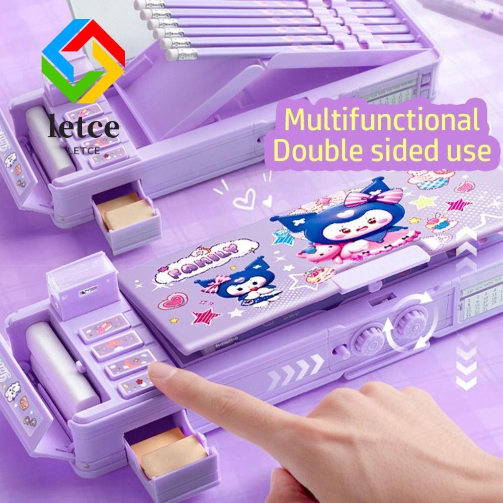 LETCE Pencil , Double Layer Double Password Lock Mechanism Pencil Box ...