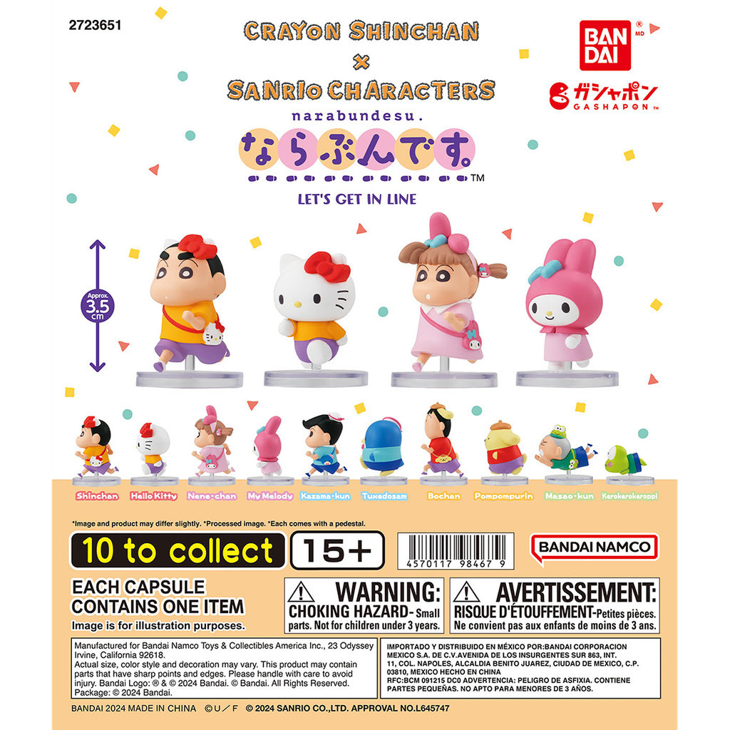 Gashapon 16479 Crayon Shinchan X Sanrio - Let's Get In Line (Blind Capsule Toy) | Shopee Philippines