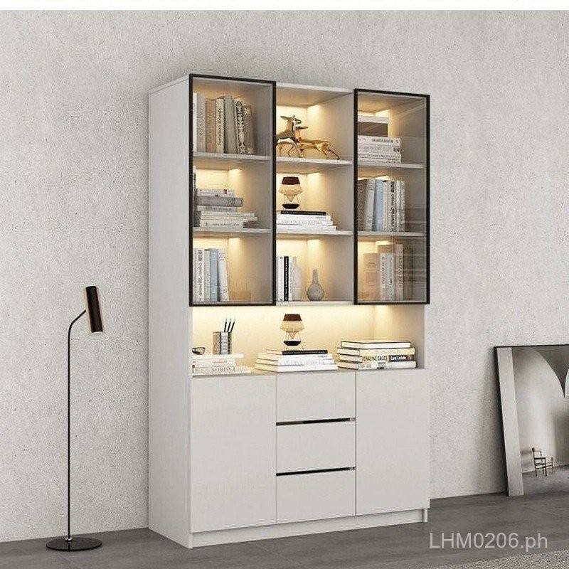 Bookshelf Combination with Bookshelf Cabinet Modern Simple Floor ...