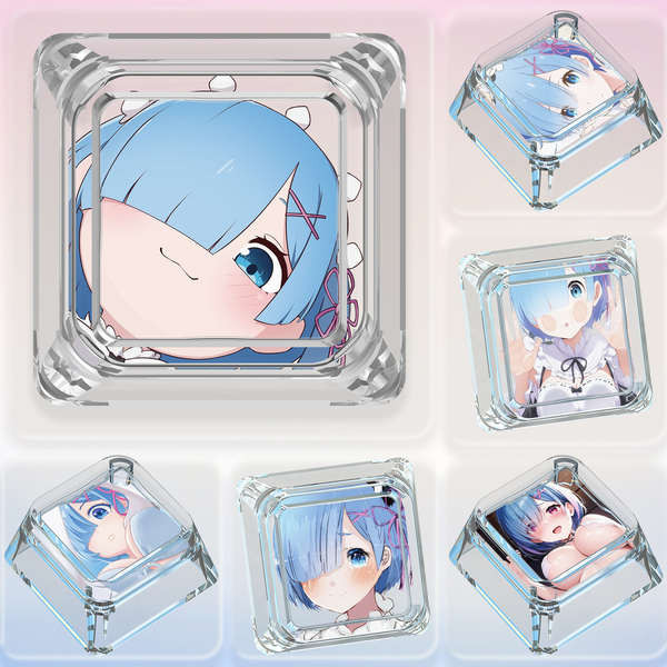 keycaps custom keycaps Unique Keycap Rem Cross Mechanical Keyboard Cute ...