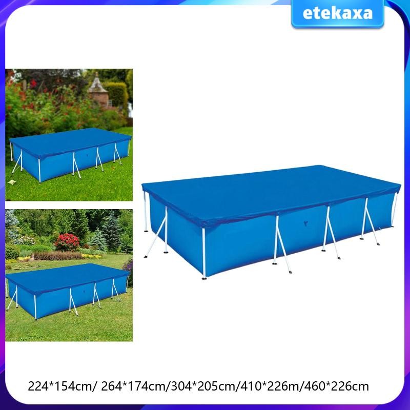 [Etekaxa] Rectangular Pool Cover PE Rectangle Frame Swimming Pool Cover ...