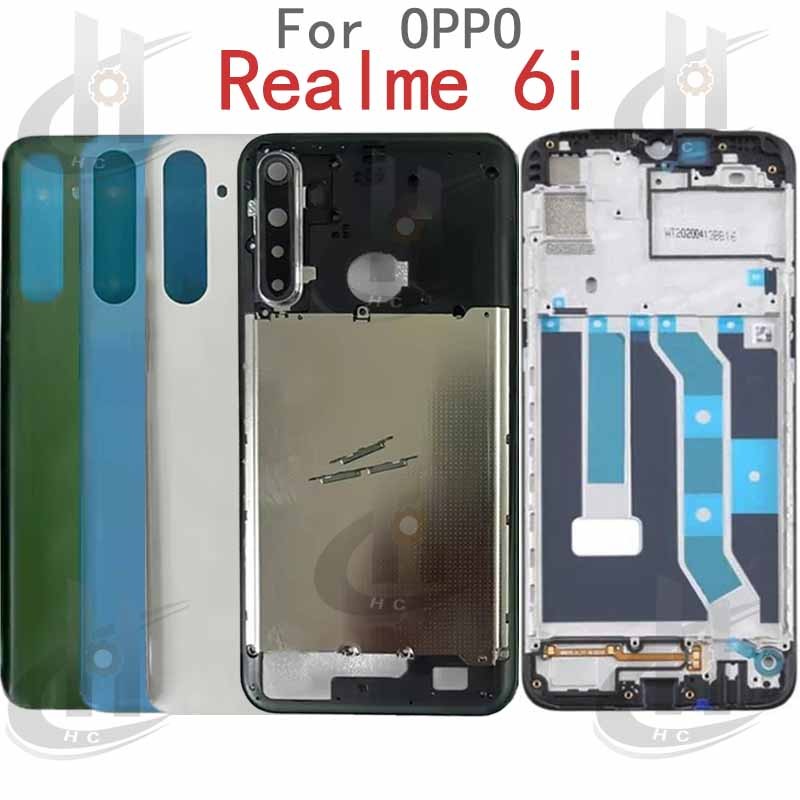 For OPPO Realme 6i RMX2040 Battery Back cover Housing middle frame ...