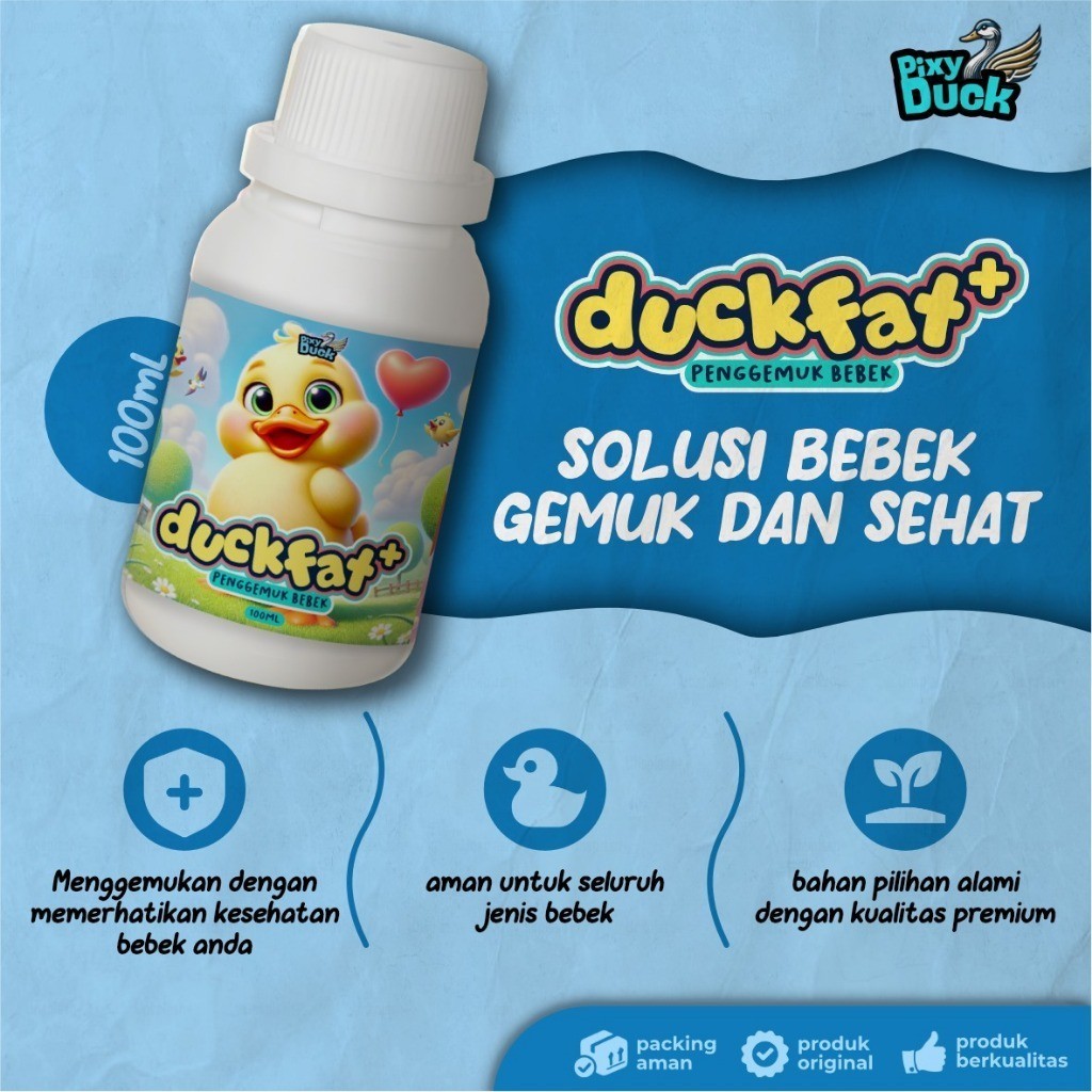Pixyduck - DuckFat Solution for Fat and Healthy Ducks - Net 100ml ...