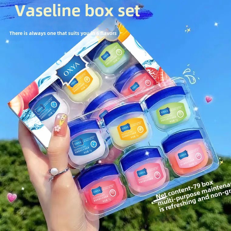 OXYA Vaseline Lip Balm & Oil 6-Piece Set | Triple Ceramide Complex, Non ...