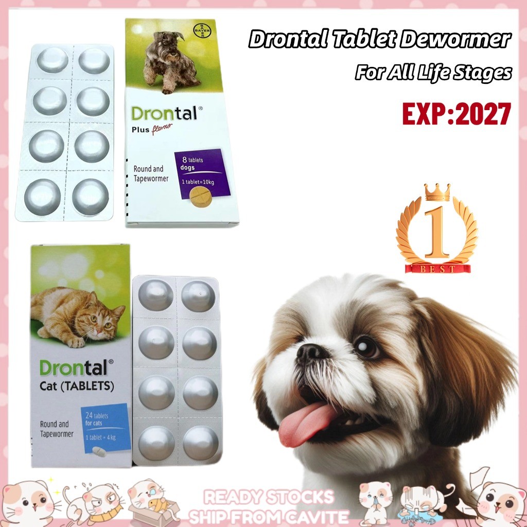 Buy 3 Get 1 Free Drontal Plus for Dogs and Cats Deworming Tablets ...