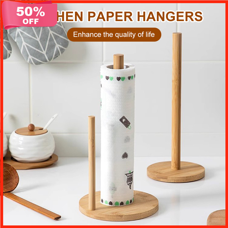 Wooden Paper Towel Holder Tissue Paper Countertop Tissue Holder Rack ...