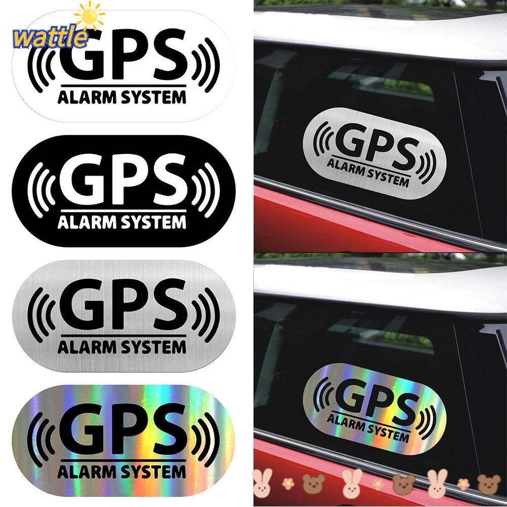 WATTLE GPS Tracking Alarm Sticker, 16*8cm Vinyl Reflective Warning ...