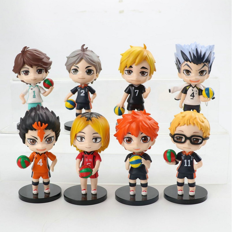 8pcs/set Haikyuu Anime Action Figure Toys Kenma Kozume Shoyo Hinata ...