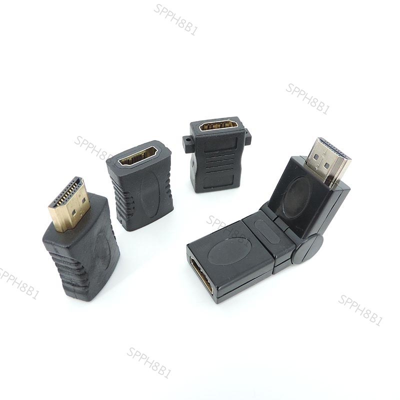 HDMI-compatible Male to Female Straight Adapter Adjustable Connector 90 ...