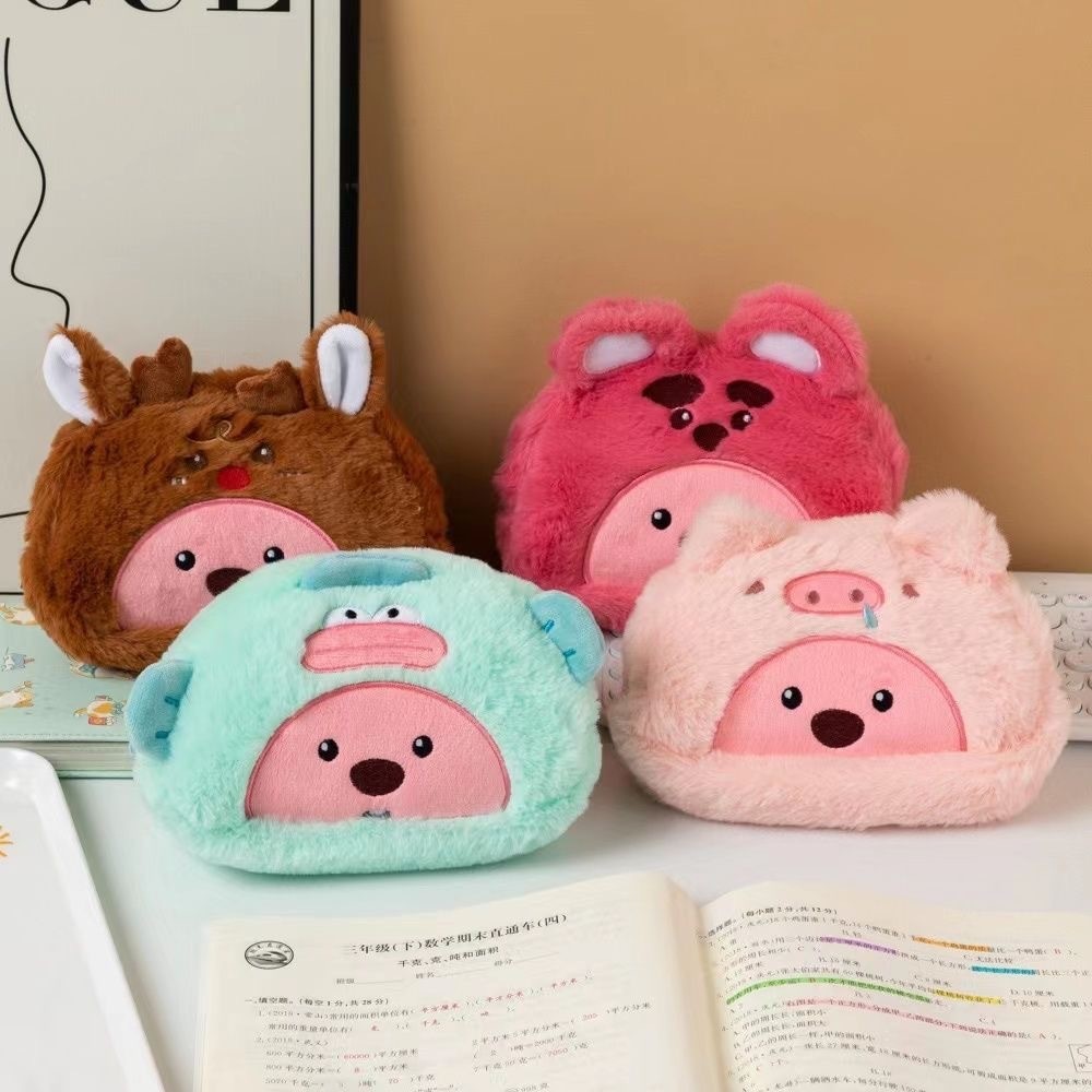 Kawaii Loopy Lotso Miniso Plush Makeup Bag Sanrio Anime Pencil Case ...