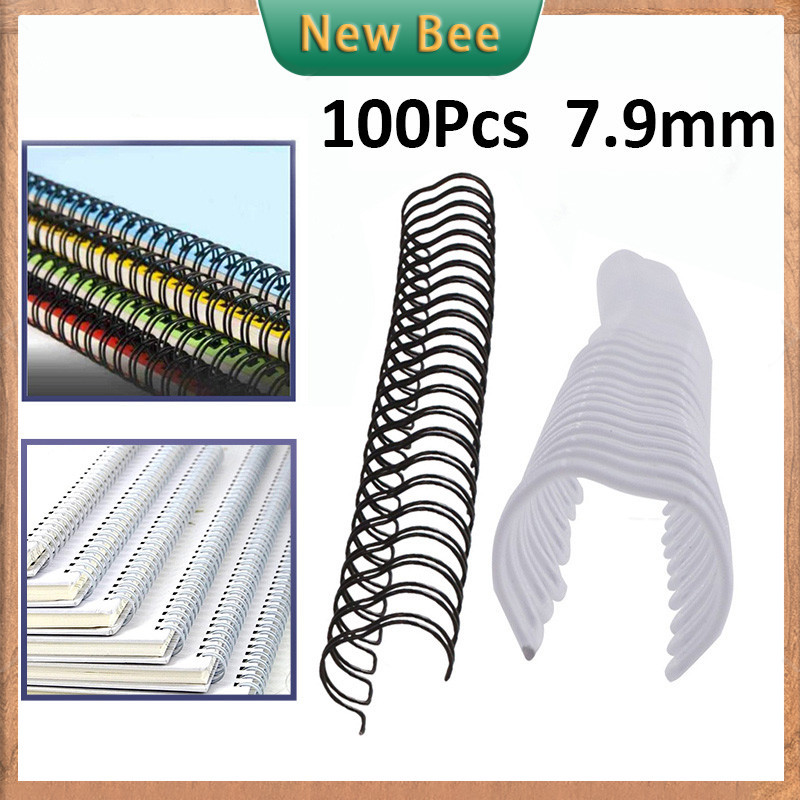 100Pcs Double Loop Wire A4 Size 7.9mm 34 Holes 3:1 Pitch 60 Sheets ...