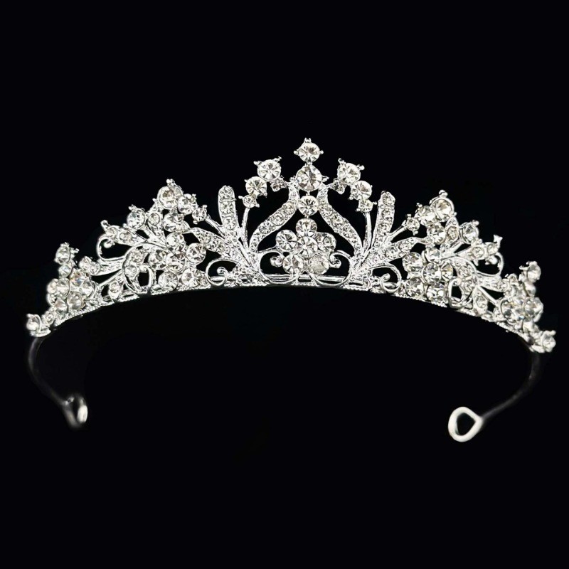 Silver plated Tiara Crown for Kids Girls Princess Headwear Birthday ...