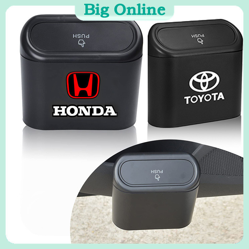 Toyota Honda Car Trash Cans With Cover Portable Hanging Mini Trash Bin ...