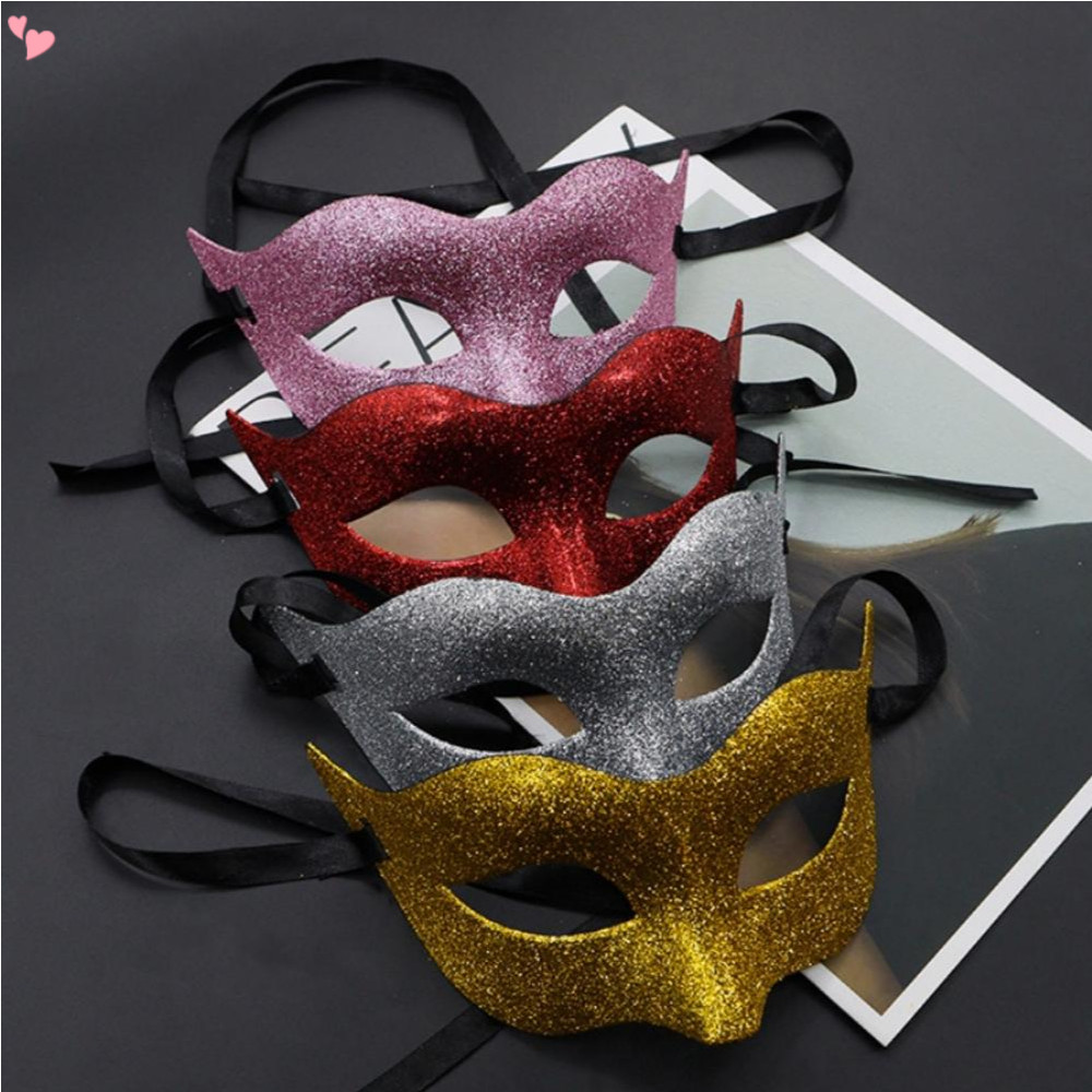 Halloween Frosted Glitter Masquerade Masks Cool Men Adult Kids Fighter ...