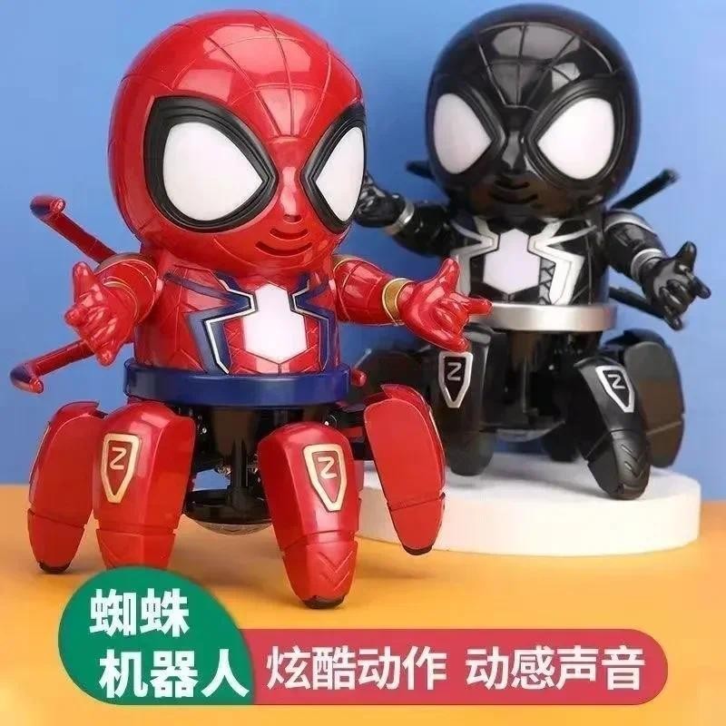 Anime Electric Super Hero Spider Man Electric Robot Toy 6 Claw Glowing ...