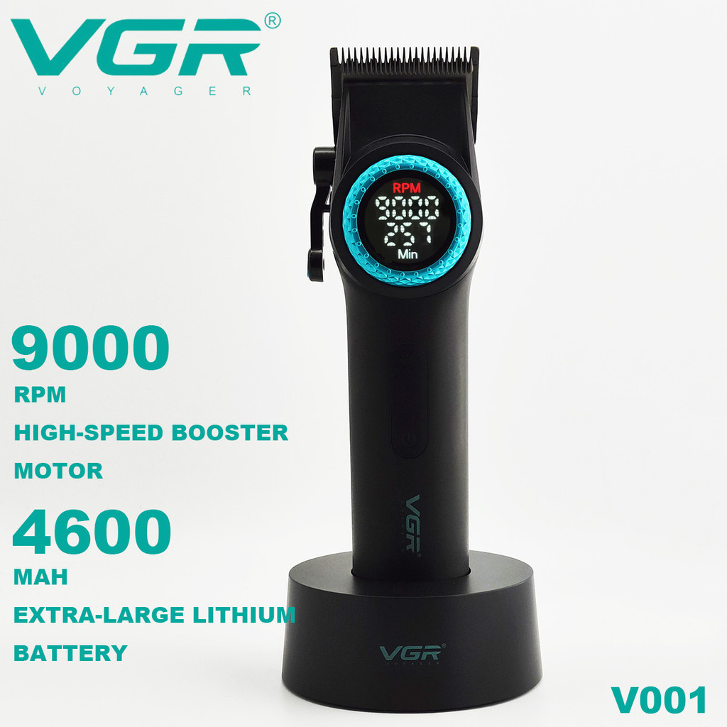 9000rpm Professional hair clipper 0.44mm DLC Blade 10w High Power High Speed Motor 21 Speed ...