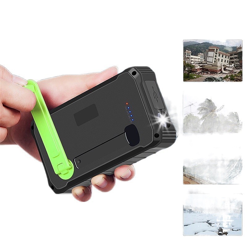 12000mAh hand-crank power bank generator flashlight outdoor emergency ...