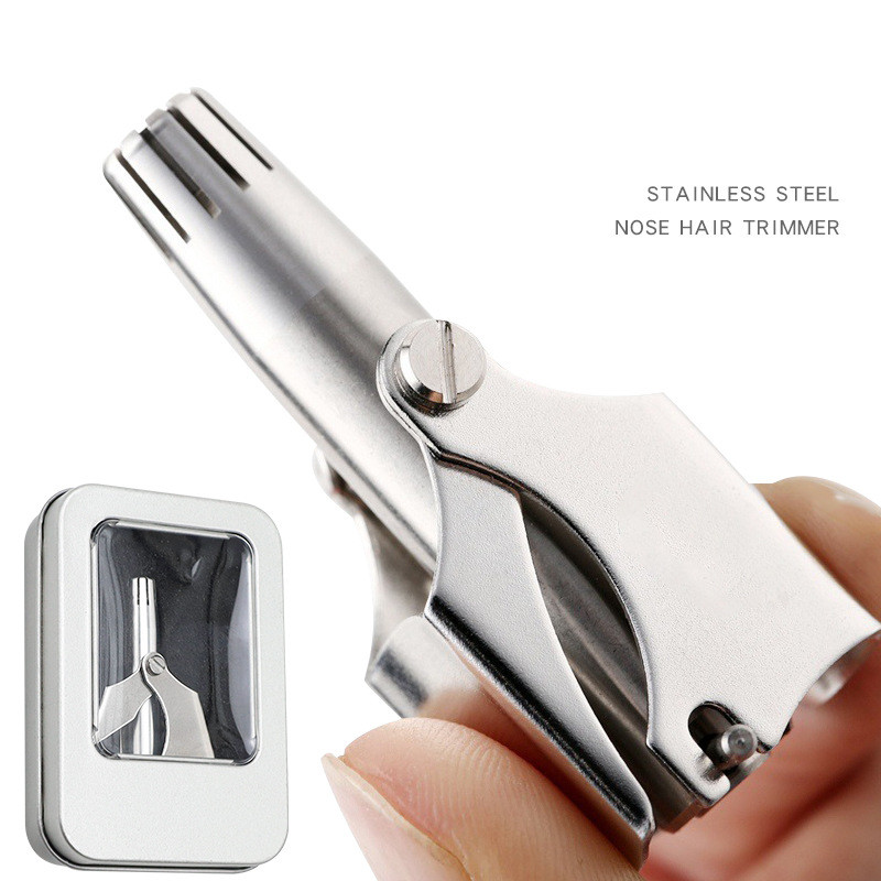 Nose hair trimmer Men's/Women's shaving machine Stainless steel manual ...
