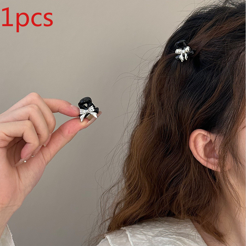 Sweet Metal Princess Clip Mini Small Grab Clip Bow Hair Clip Side Bangs ...