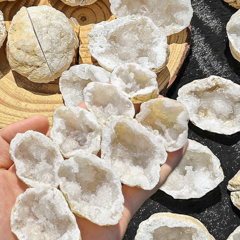 100g Natural White Crystal Cave Clear Quartz Crystal Cluster Mineral ...