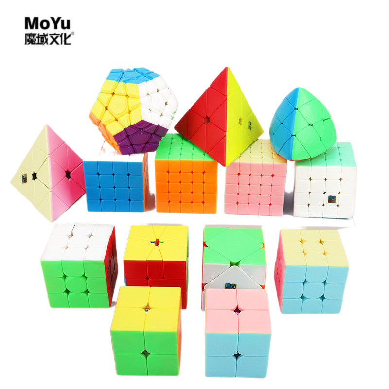 Moyu Magic Cube 2x2 3x3 4x4 5x5 Megaminx Pyramid Skew Stickerless ...