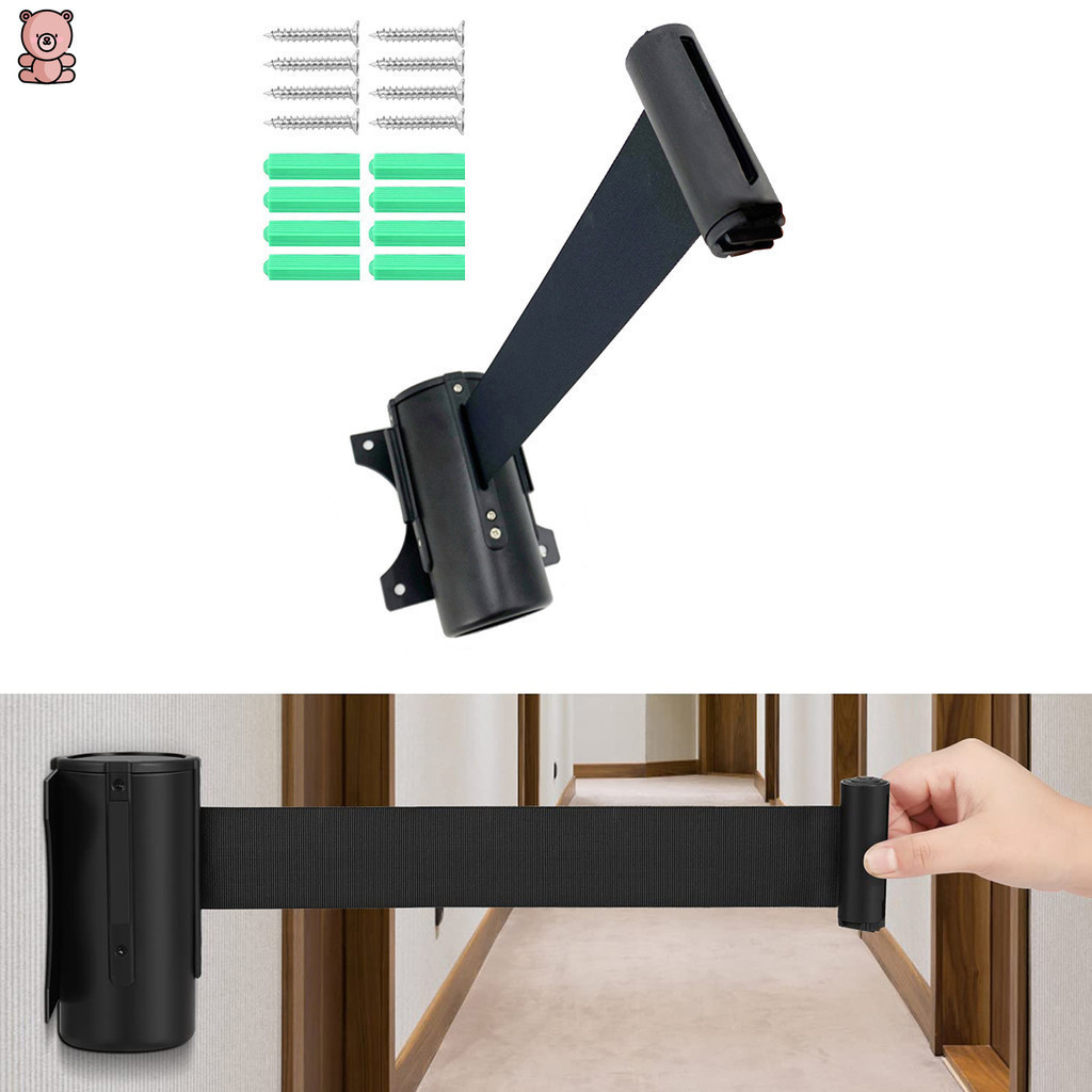 Crowd Control Retractable Belt Barrier 10Ft 3m Wall Mounted Safety ...