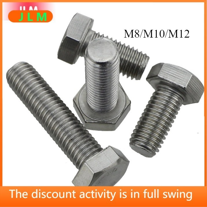 ((JLMG) Sus304 Reverse Thread Hexagon Screw M8/M10/M12 Stainless Steel ...
