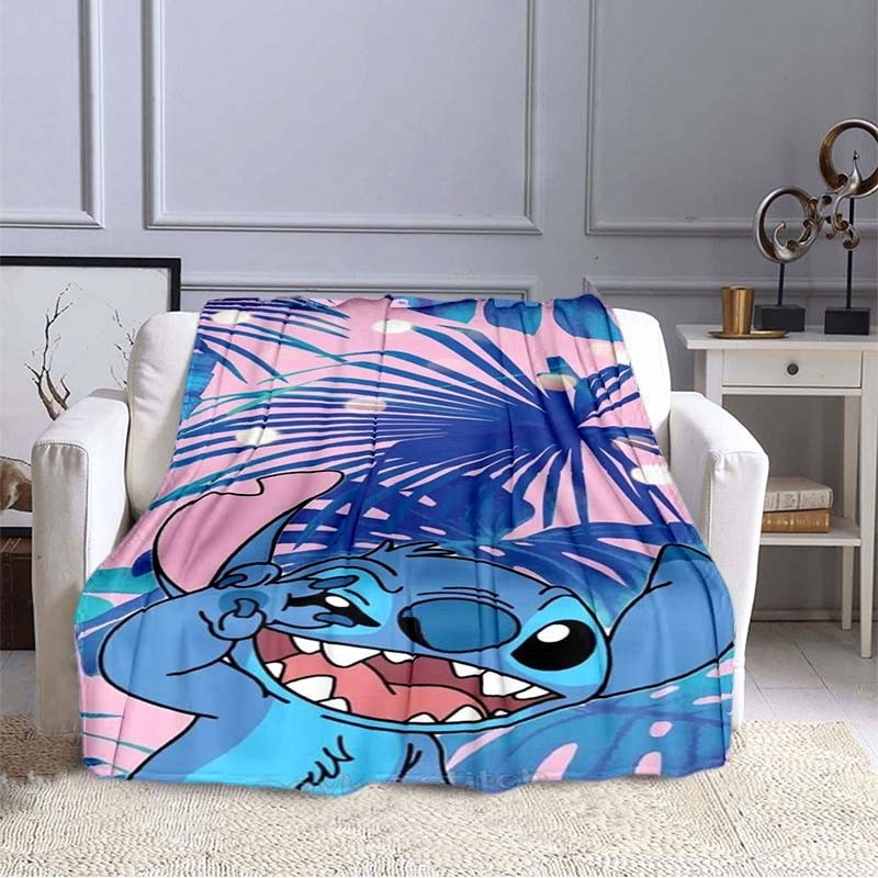 Lilo & Stitch 3D Printed Wool Blanket Sofa Kids Bed and Sofa | Shopee ...