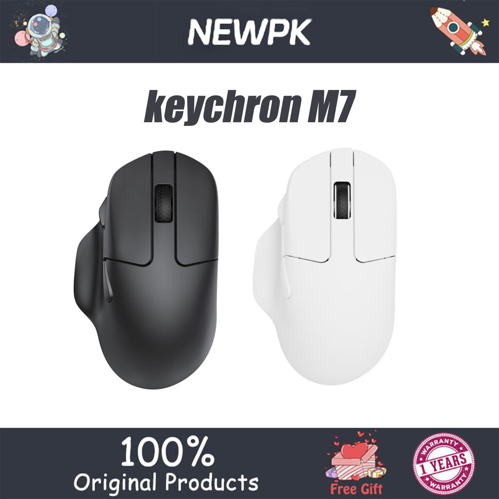 keychron M7 Wireless mouse Three mode lightweight mouse Ergonomic mouse ...