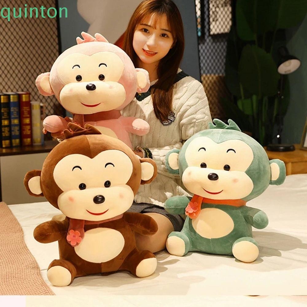 QUINTON Scarf Monkey Plush Toy Appease Doll Sleeping Mate Toy Birthday Gift Stuffed Animals ...